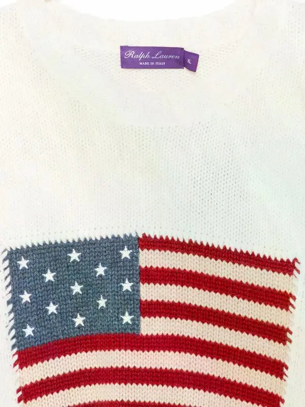 Ralph Lauren Purple Label Flag-detailed Sweater - Neutrals