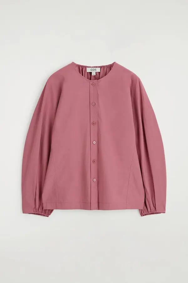 Cos Gathered Pima Cotton Blouse