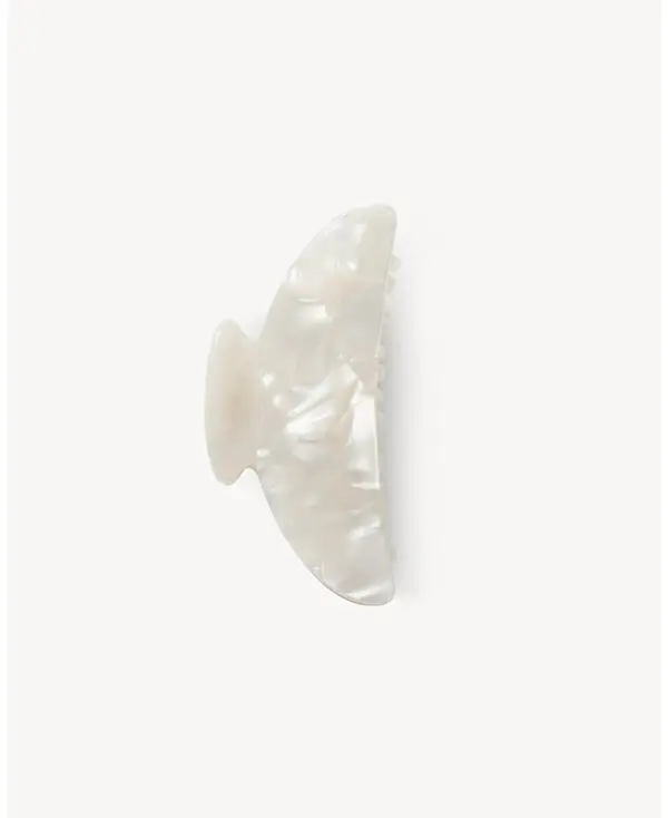 MACHETE Midi Heirloom Claw Clip - White Shell
