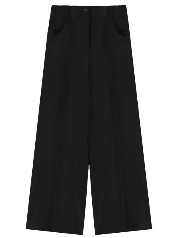 Theory Wool Tailored Trousers - Black