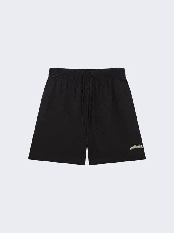 Casablanca Volcano Jacquard Silk Shorts - Black