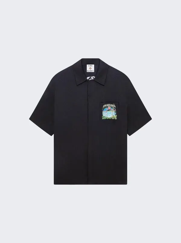 Casablanca Volcano Short Sleeve Shirt - Black