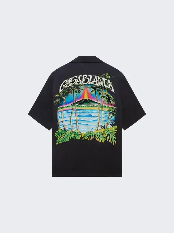 Casablanca Volcano Short Sleeve Shirt - Black