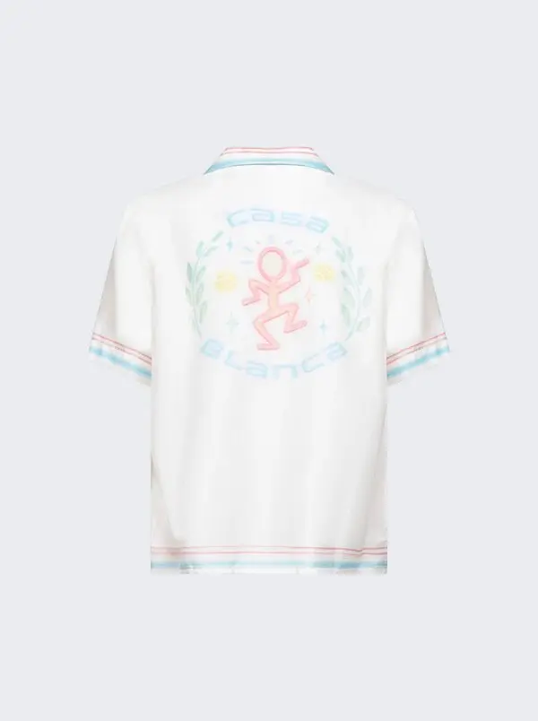 Casablanca Dance Joy Cuban Collar Shirt - White
