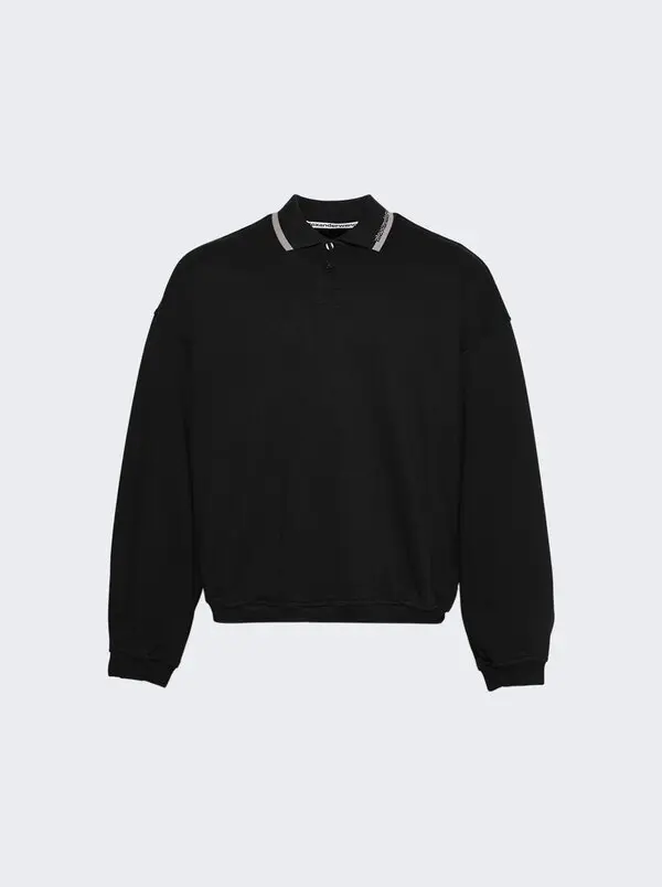 Alexander Wang Long Sleeve Polo Shirt - Black