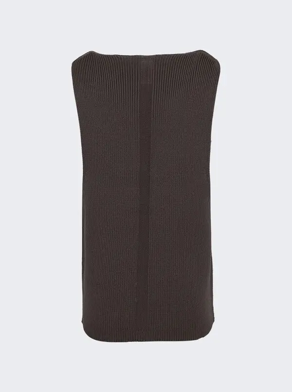 Rick Owens Concordians V-neck Tank - Brown