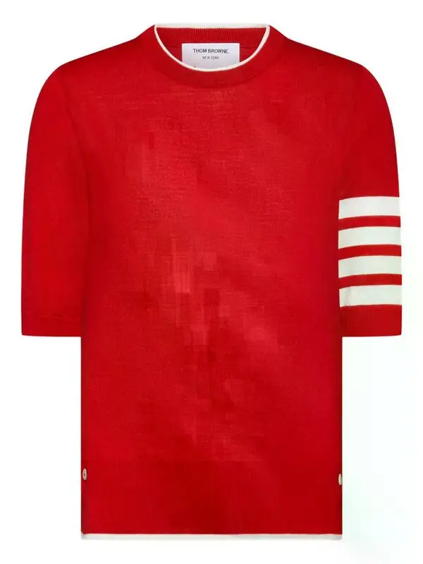 Thom Browne 4-bar Short-sleeve T-shirt - Red