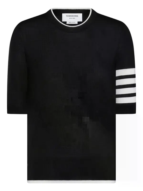 Thom Browne 4-bar Short-sleeve T-shirt - Black