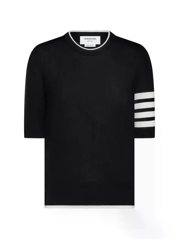 Thom Browne 4-bar Short-sleeve T-shirt - Black