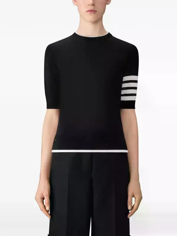 Thom Browne 4-bar Short-sleeve T-shirt - Black