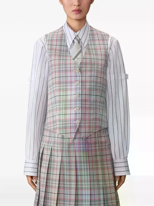 Thom Browne Plaid Waistcoat