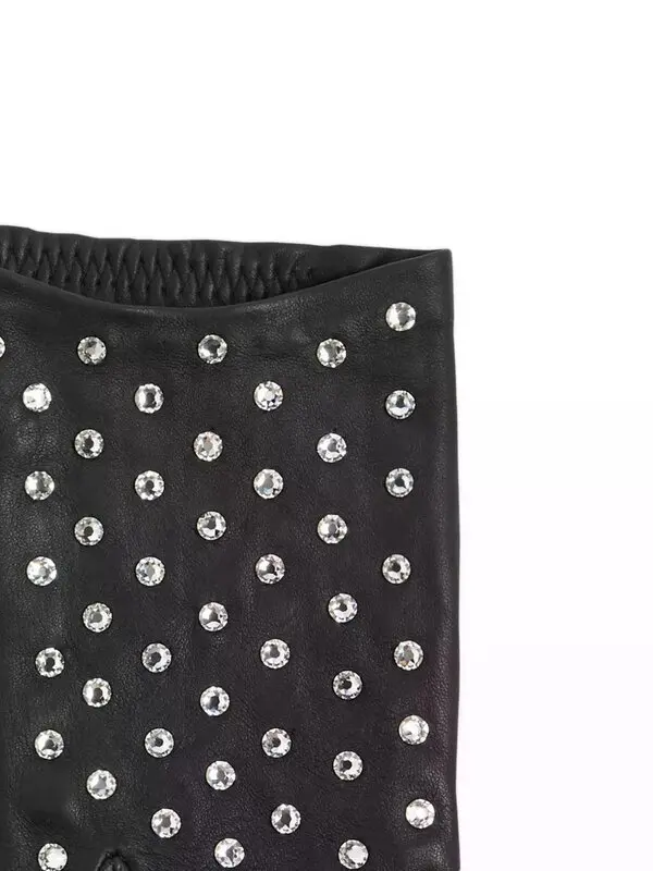 AGNELLE Irene Strass-embellished Fingerless Gloves