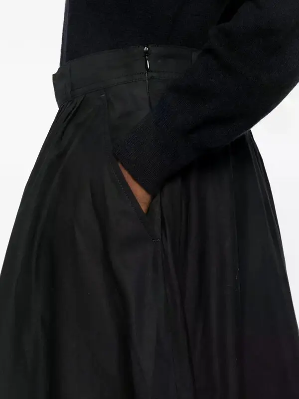 Mark Kenly Domino Tan Panelled A-line Skirt
