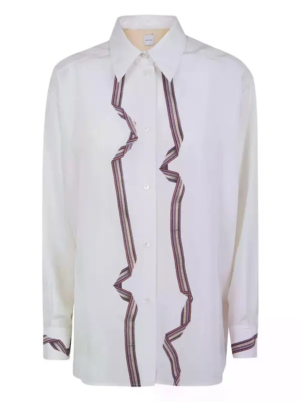Paul Smith Ribbon-print Shirt - Neutrals