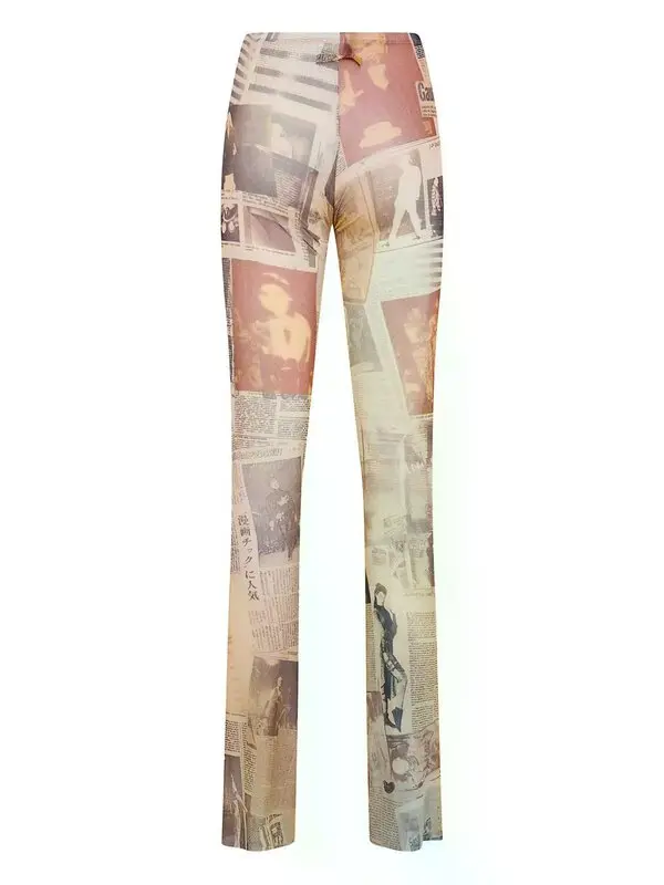JEAN PAUL GAULTIER Newspaper Print Leggings