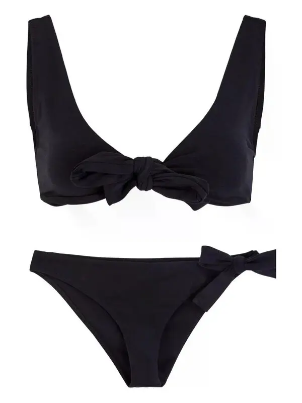 Lisa Marie Fernandez Bow-detail Bikini Set - Black