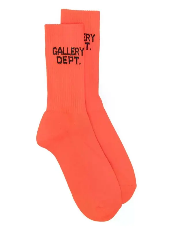 GALLERY DEPT. Logo-embroidered Socks - Orange