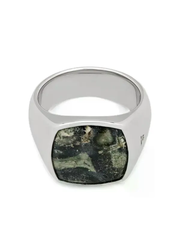 Tom Wood Cushion-cut Kambaba Stone Signet Ring - Black