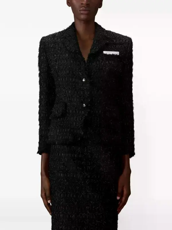 Thom Browne Frayed Ribbon Tweed Blazer