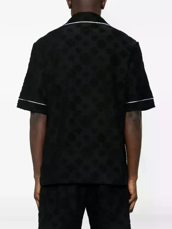 Casablanca Towlling Patterned Piped Shirt - Black