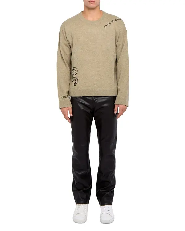 Zadig&Voltaire Marko Sketch Crewneck Sweater - Olive
