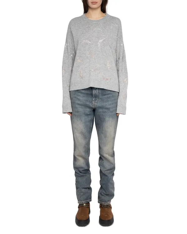 Zadig&Voltaire Markuz Wings Cashmere Sweater - Gris Chine