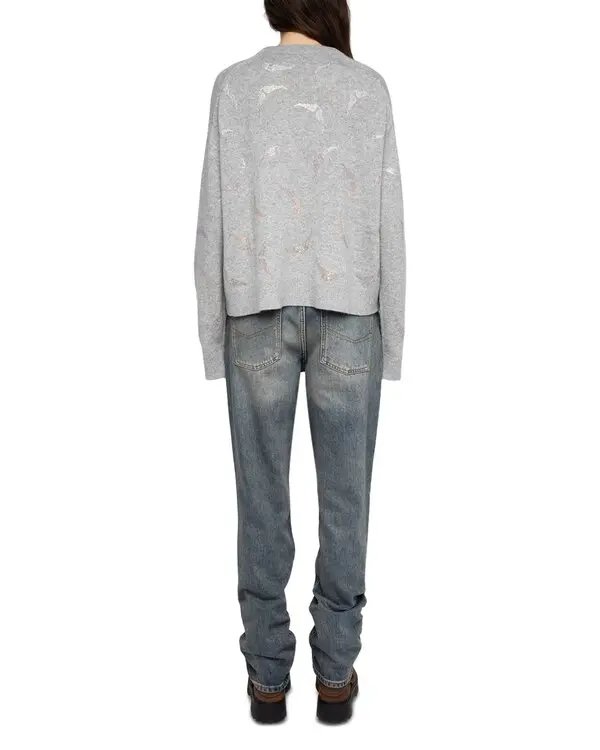 Zadig&Voltaire Markuz Wings Cashmere Sweater - Gris Chine