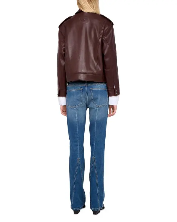 Zadig&Voltaire Kimo Leather Jacket - Burgundy