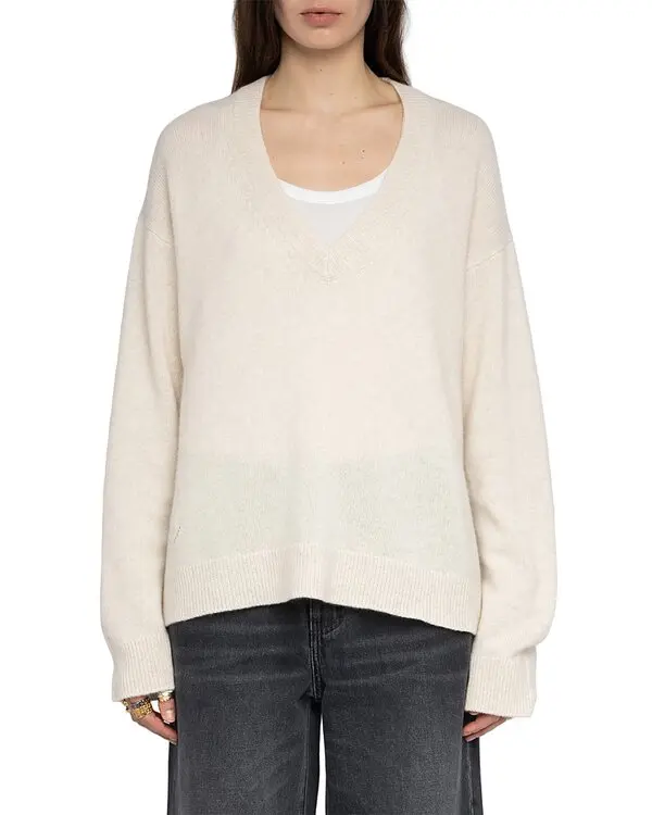 Zadig&Voltaire Mikyiz Cashmere Sweater - Eggshell