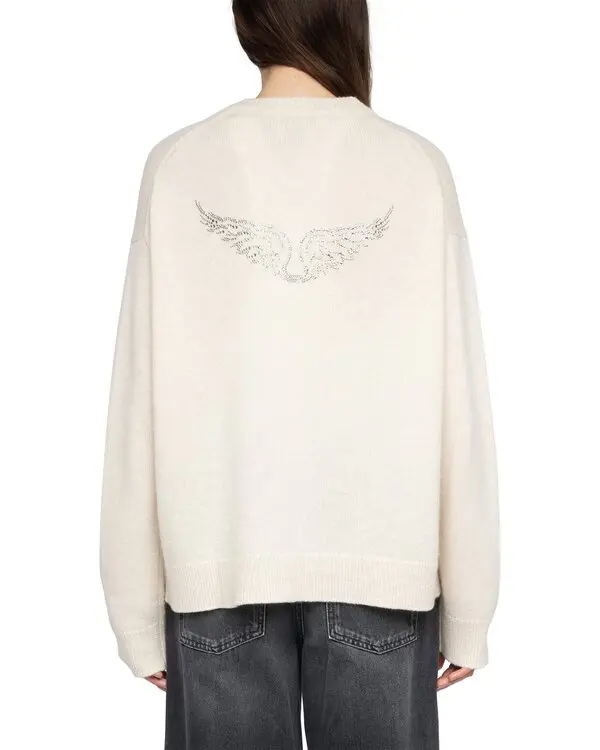 Zadig&Voltaire Mikyiz Cashmere Sweater - Eggshell