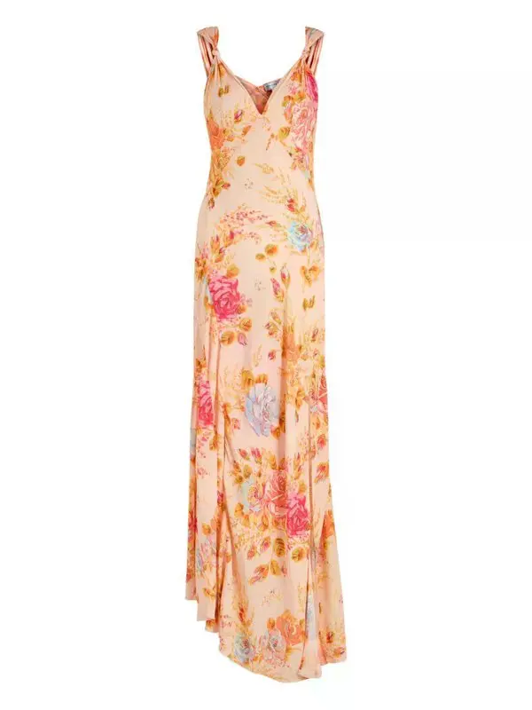 NEVER FULLY DRESSED Sofia Floral Asymmetric Dress