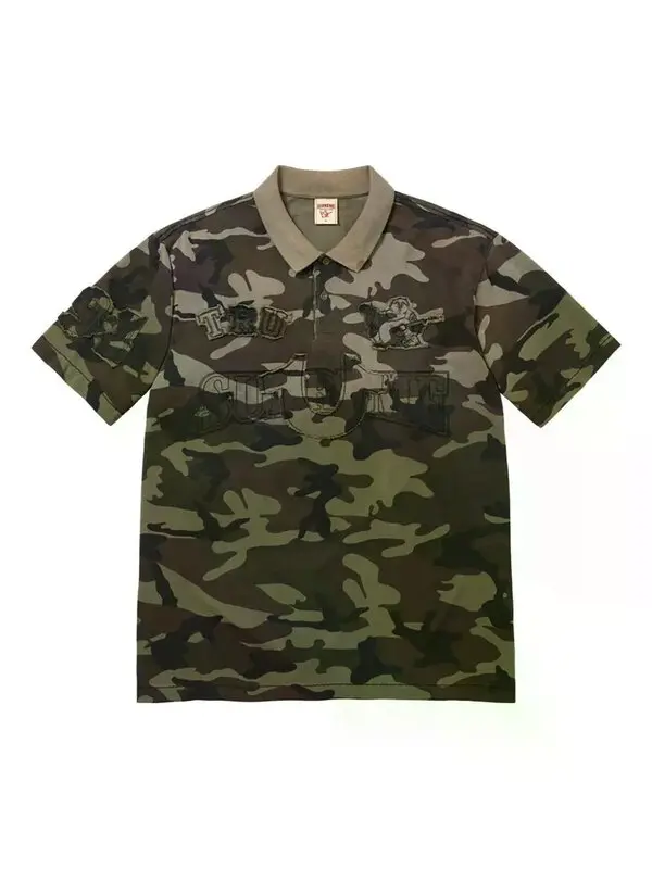 Supreme X True Religion Appliqués Camouflage Polo Shirt