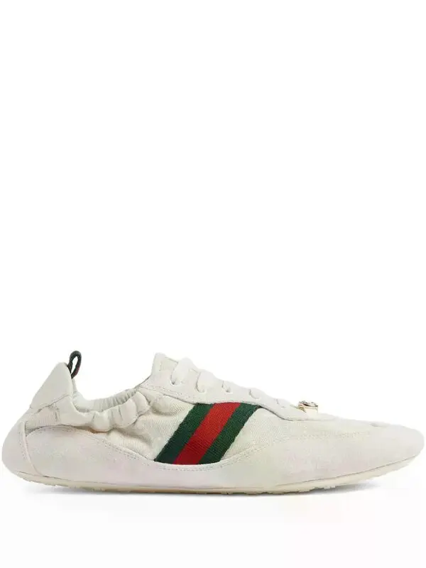 Gucci Striped Suede Sneakers