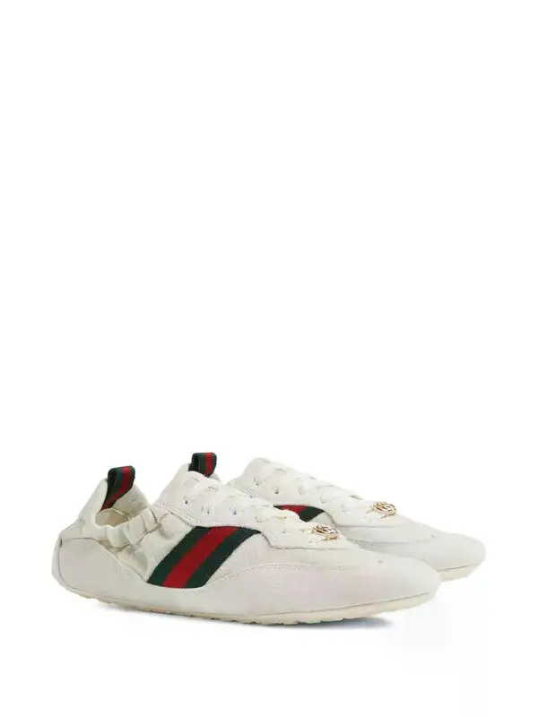 Gucci Striped Suede Sneakers