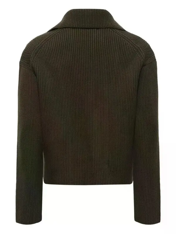 LGN LOUIS GABRIEL NOUCHI Zip Ribbed Sweater