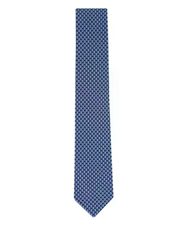 FERRAGAMO Patterned Neck Tie - Blue