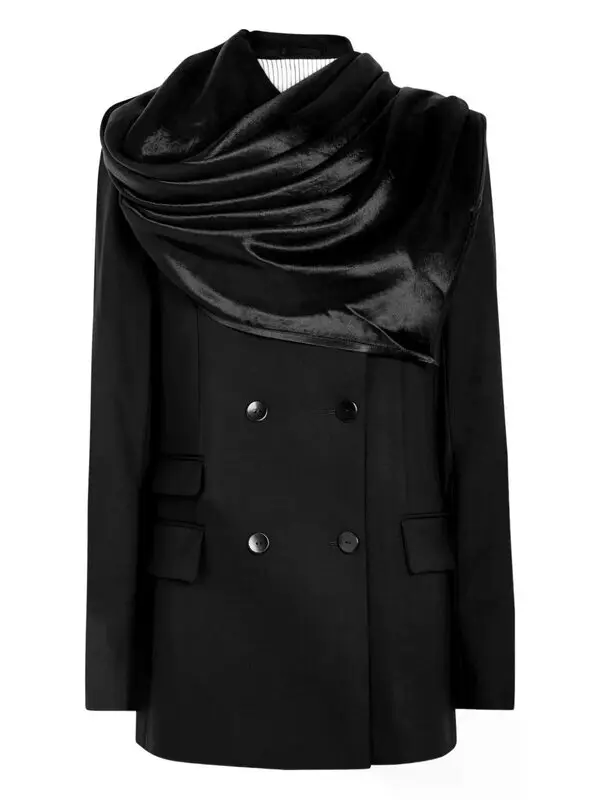 Maria Mcmanus Double-breasted Cloak Blazer - Black
