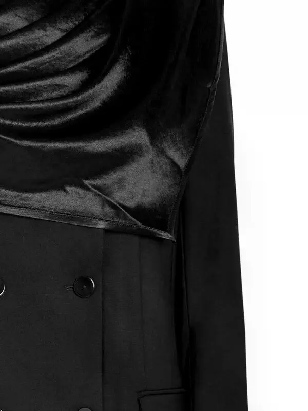 Maria Mcmanus Double-breasted Cloak Blazer - Black
