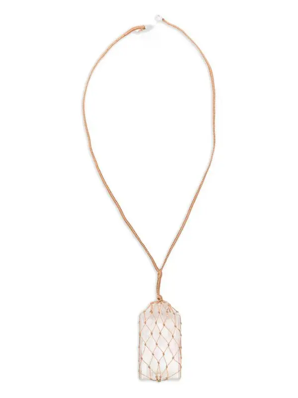 NICCOLO PASQUALETTI Net Pendant Necklace - Neutrals