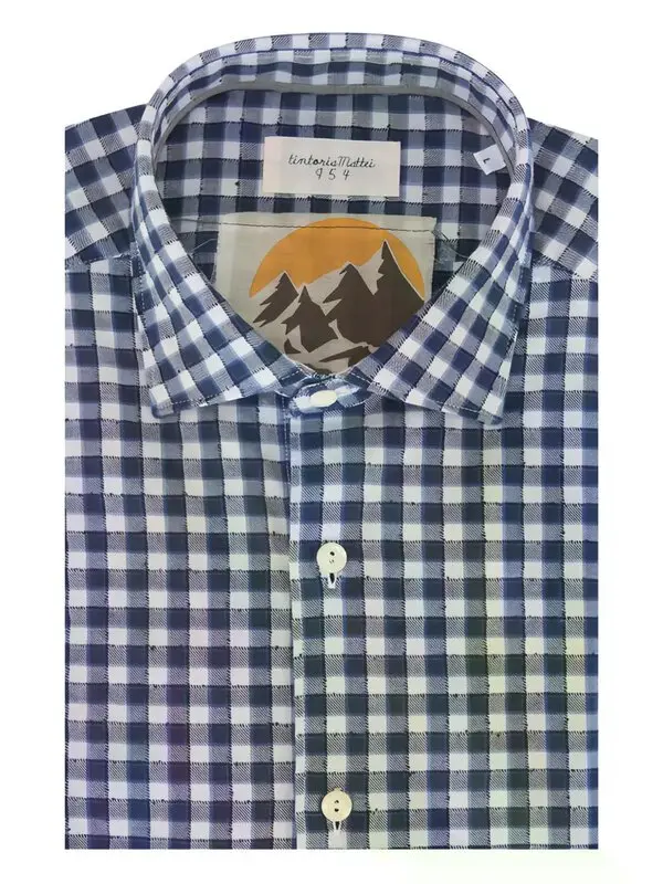 TINTORIA MATTEI 954 Checked Shirt - Blue