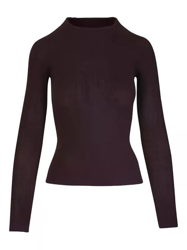 Majestic Filatures Ribbed Mock-neck Top