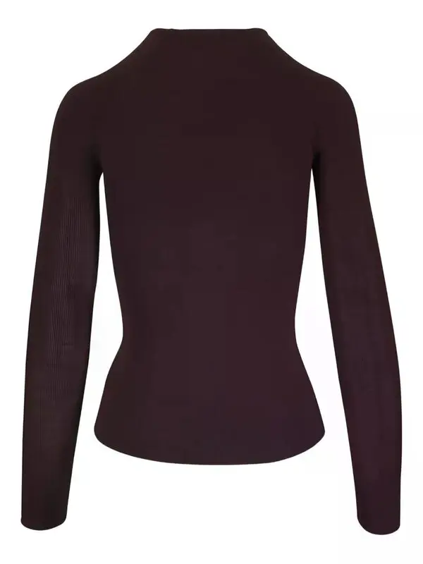 Majestic Filatures Ribbed Mock-neck Top
