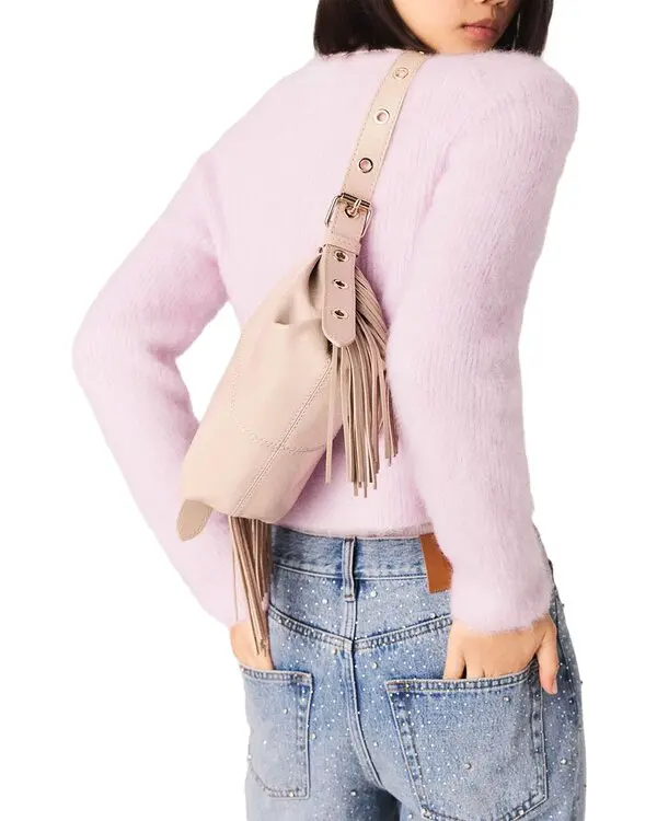 Maje Jeweled Bow Cardigan