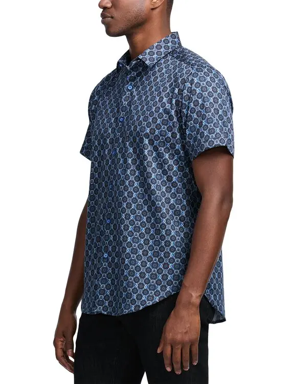 Robert Graham Bramston Medallion Short Sleeve Woven Shirt