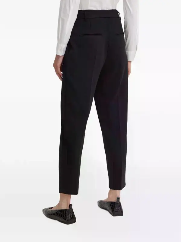 BOSS Belted Pleated Cropped Trousers