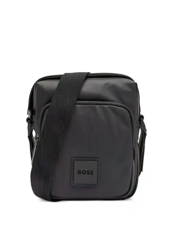 BOSS Zip Messenger Bag - Black