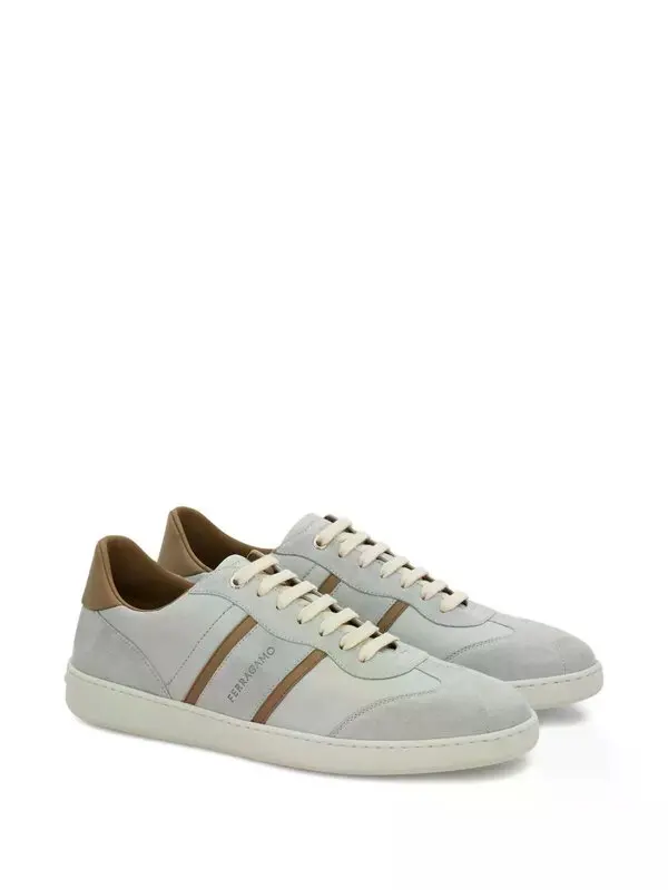 FERRAGAMO Panelled Low Top Sneakers - Blue