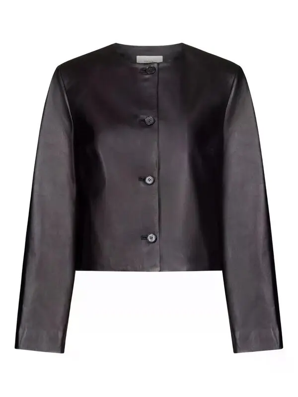 Loulou De Saison Raho Single-breasted Leather Jacket - Black