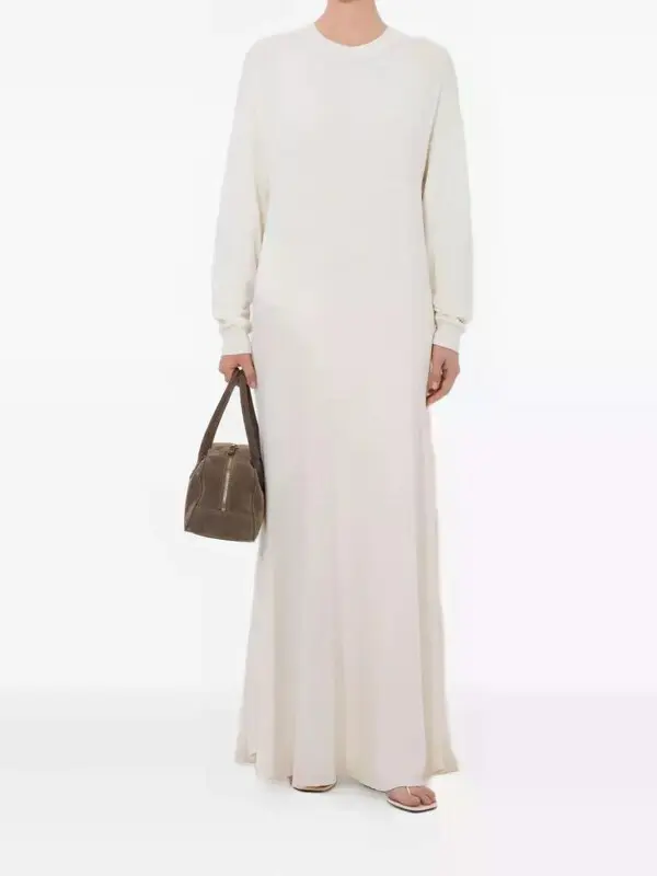 long sleeve white knit maxi dress Loulou De Saison Lucy Long-Sleeve Knitted In - 28% Off white long sleeve maxi dress