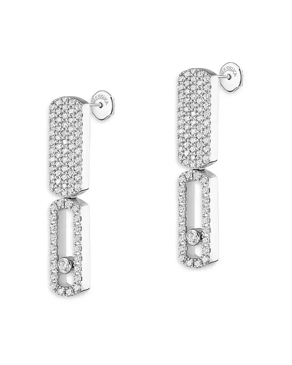 Messika 18k Imperial Move Diamond Pave Drop Earrings - White Gold